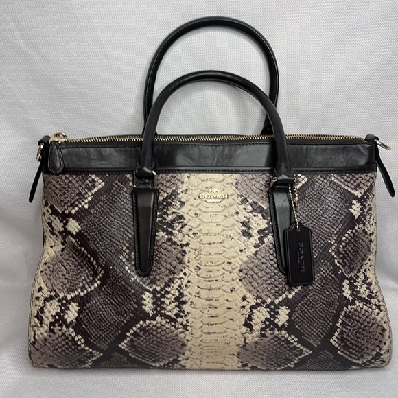 Coach | Bags | Coach Morgan Satchel In Pythonsnakeskin Embossed Leather ...